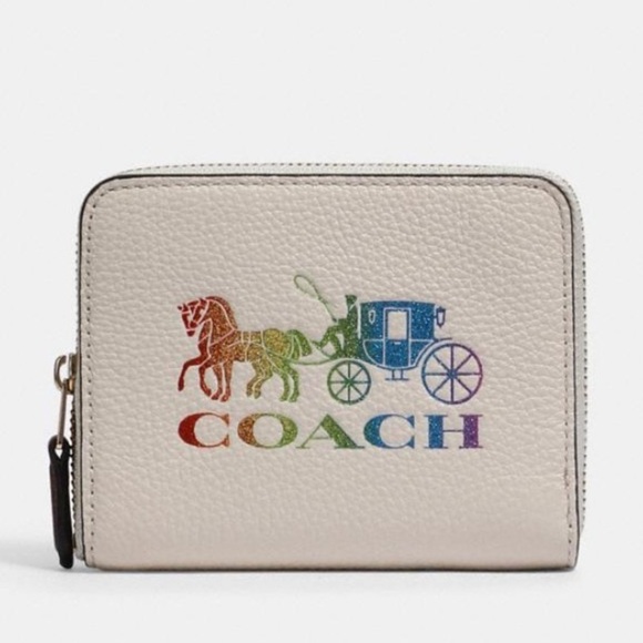 Coach | Bags | Coach Pride Rainbow Glitter On White Logo Horse And ...